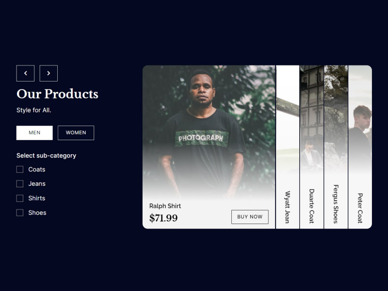 ↳ Expanding Content Cards with Checkboxes Filter // pass_by